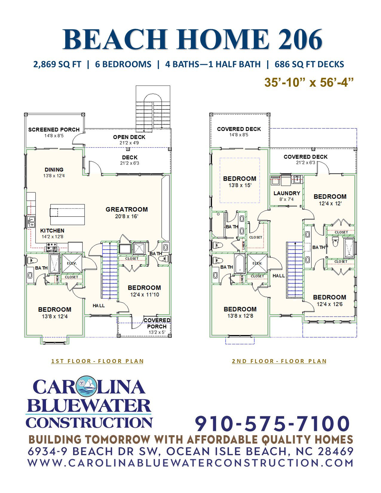 Beach Home 206 | Ocean Isle Beach Home Build | Carolina Bluewater ...