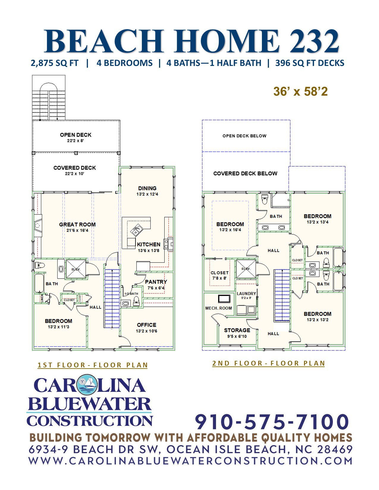 Beach Home 232 | Ocean Isle Beach Home Build | Carolina Bluewater ...