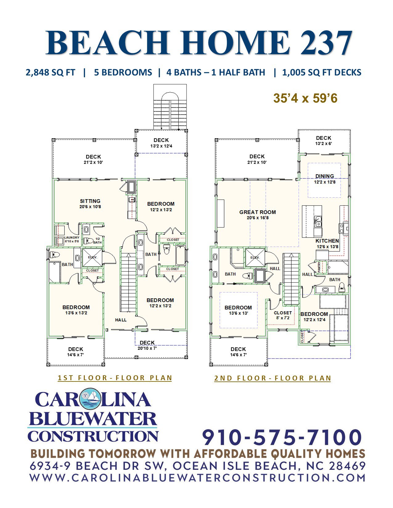 Beach Home 237 | Sunset Beach Home Build | Carolina Bluewater Construction
